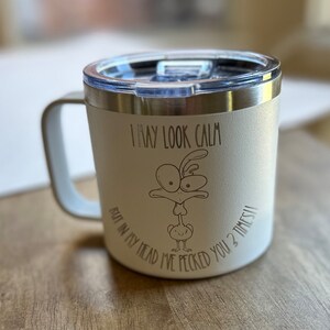 Funny Chicken. I May Look Calm, SVG File, Lightburn File, Fun Cup ...