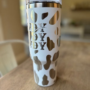Howdy Cow Print Full Wrap for 40oz Tumbler. Cow Cup, Fun Cups, Custom ...