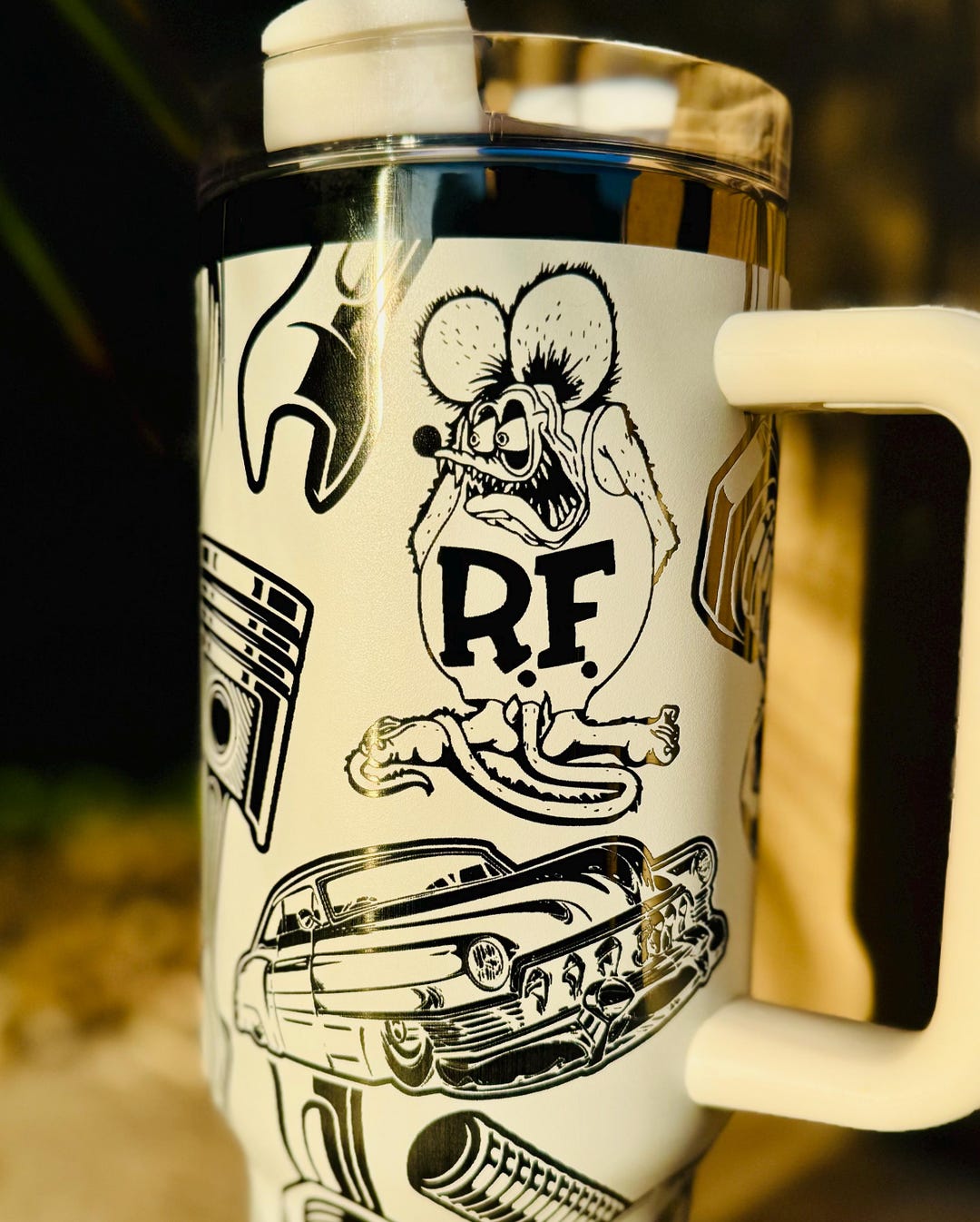 Hot Rod, Street Rod y Rat Rod, grabados a láser en diversos vasos y ...