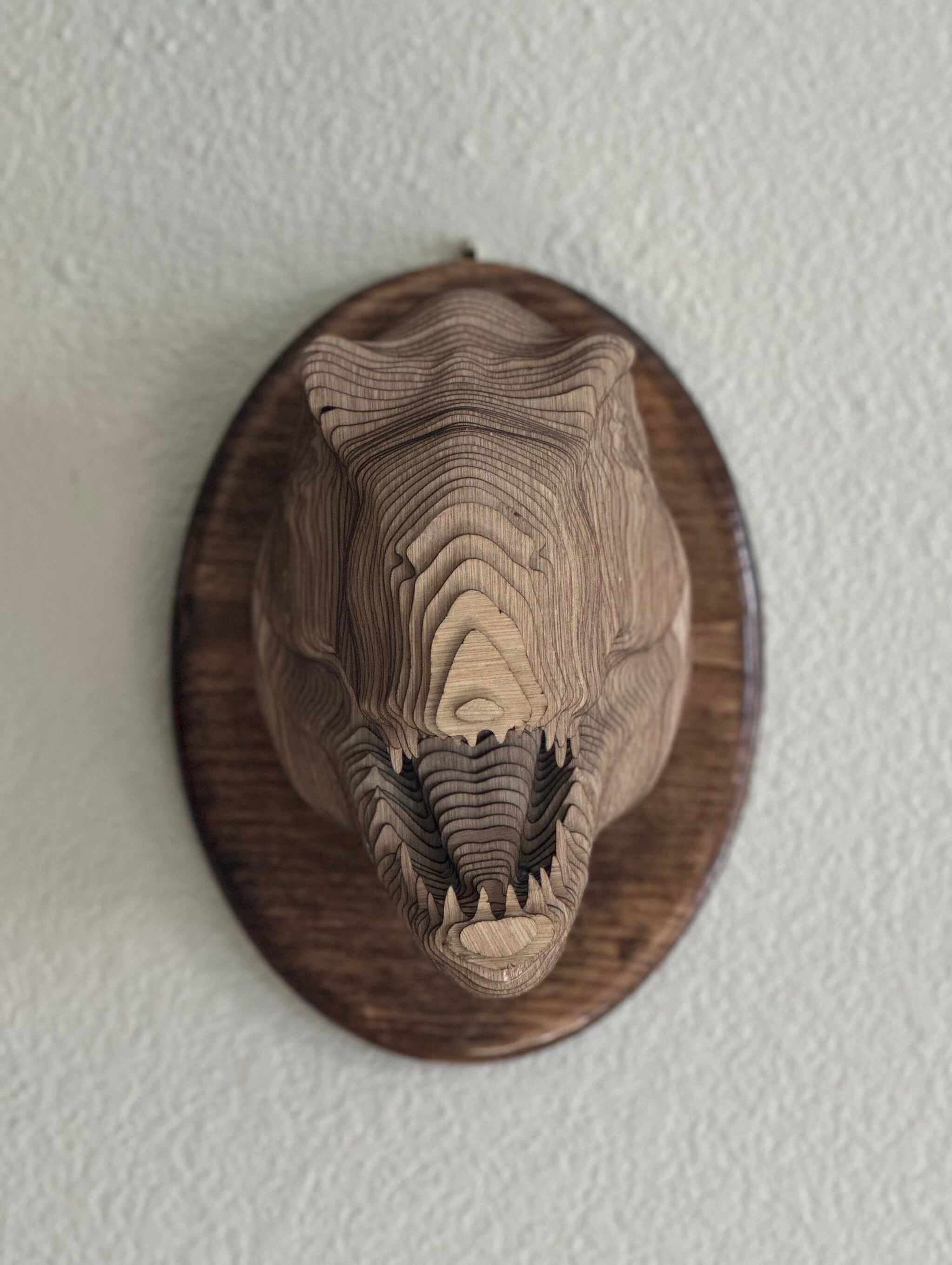 T Rex Mounted Head File Only Includes Wall Mount Dinosaur Head Mancave ...