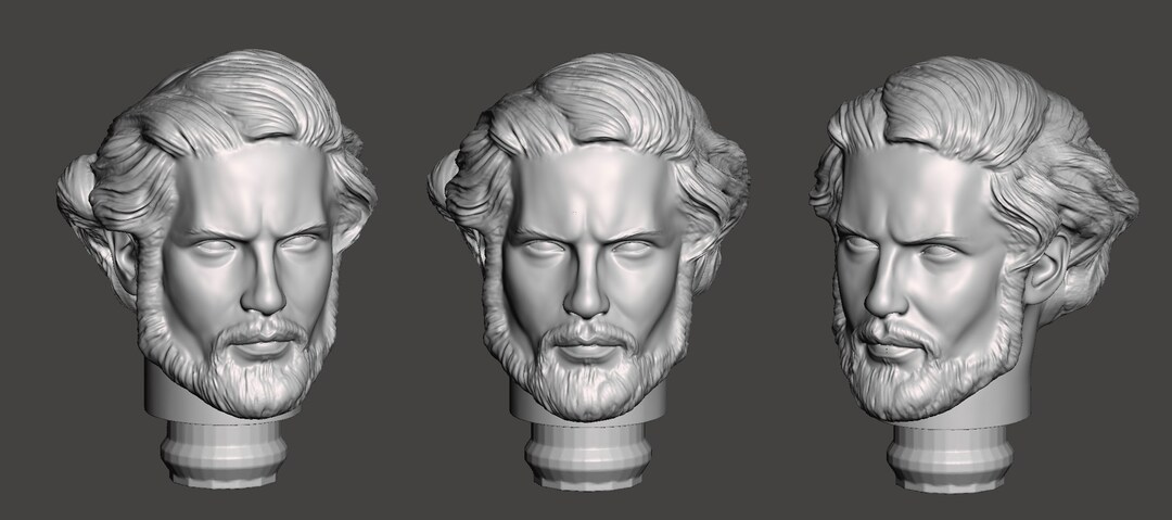 Shark Fisherman Custom 3D Printed Head for 1/9th Scale (aka 8 Inch ...