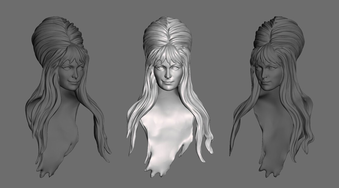 Vampire Lady Custom 3D Printed Head for 1/9th Scale (aka 8 Inch) Action ...