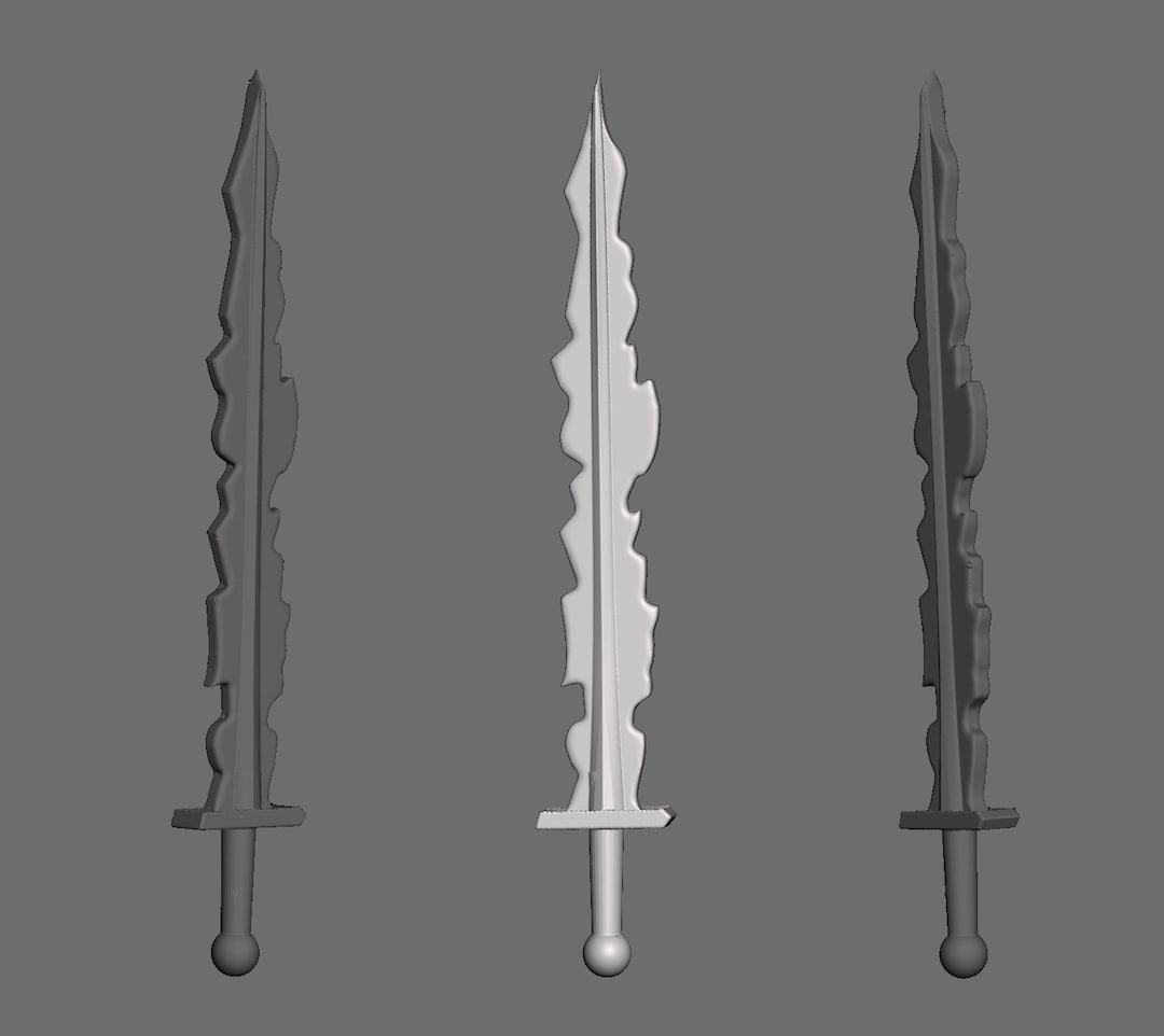 Flaming Sun Sword Custom 8" 1/9th Scale 3D Printed Accessory - Etsy