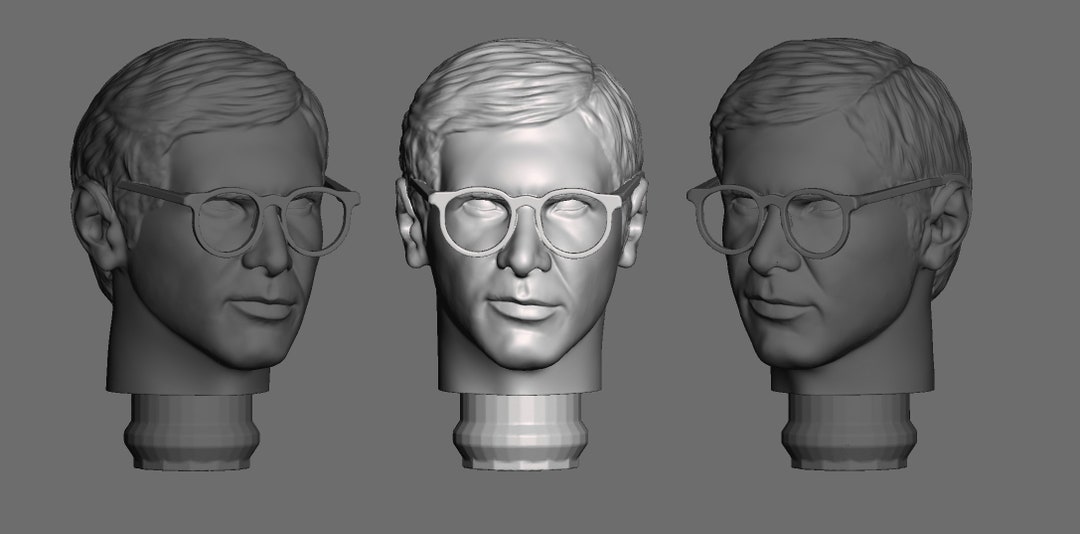 Professor Archaeologist Custom 3D Printed Head for 1/9th Scale (aka 8 ...