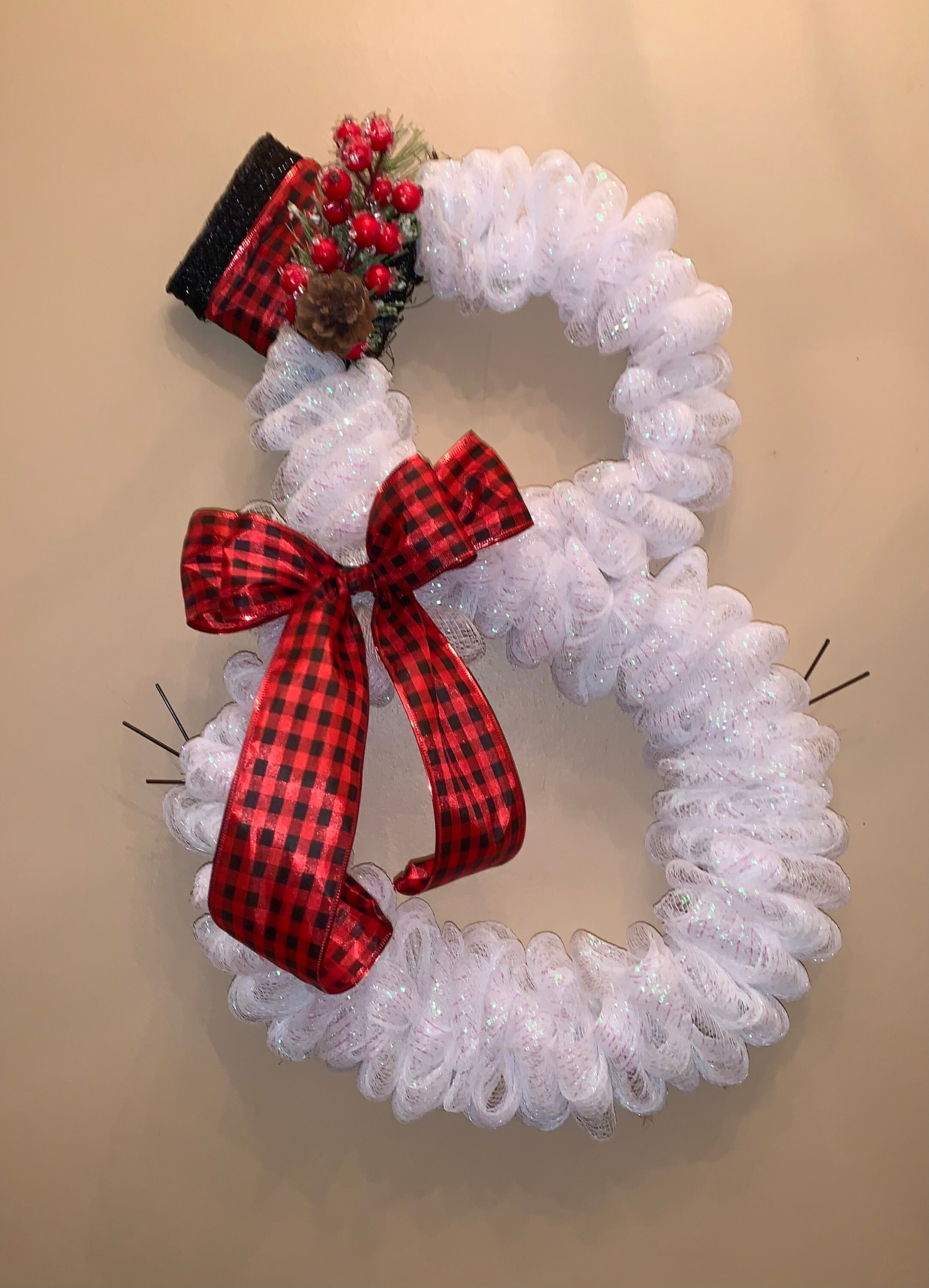 Snowman Wreath - Etsy