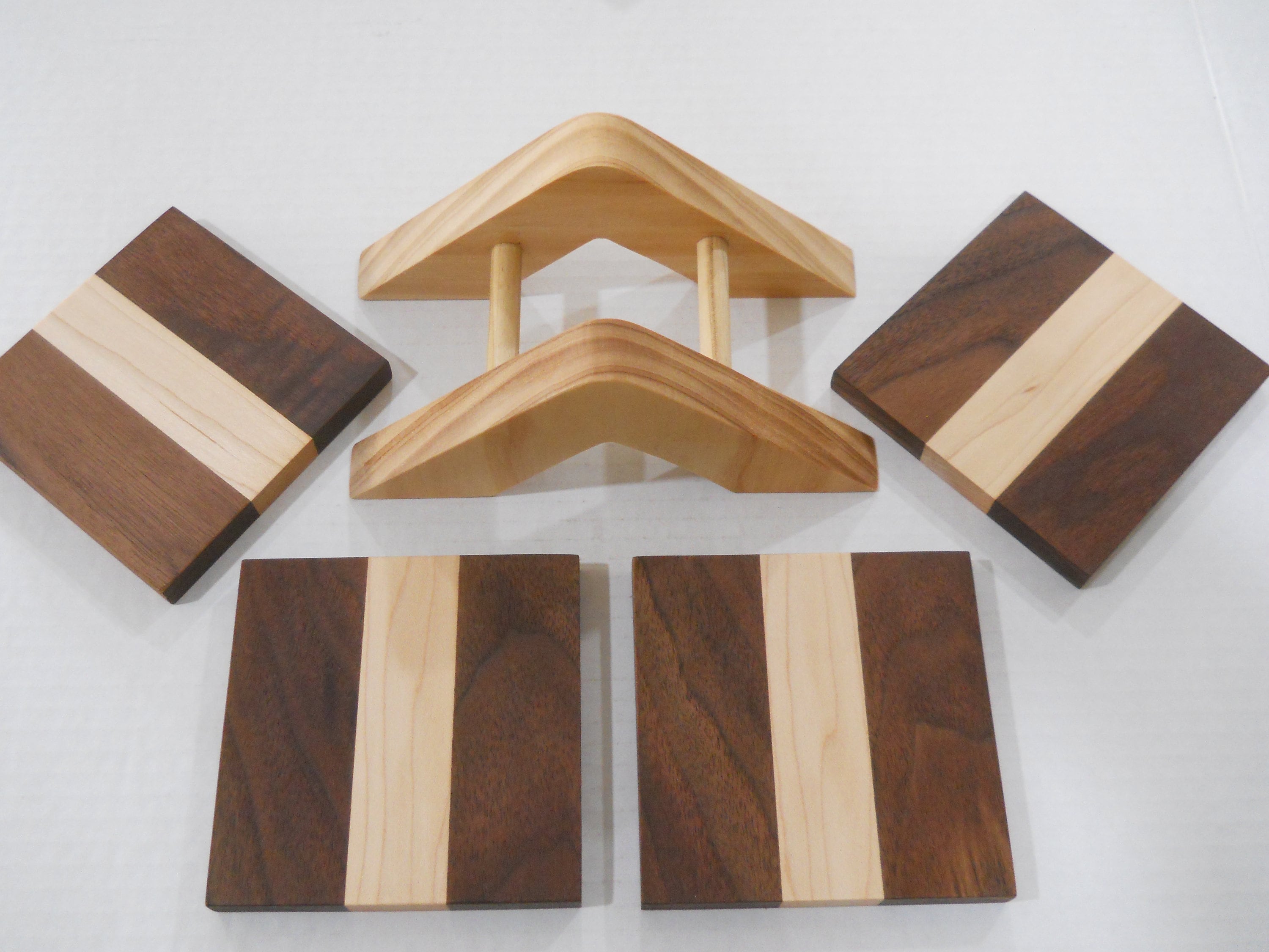 Wood Coasters With Stand - Etsy