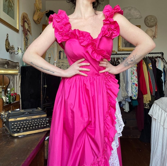 Vintage 80s Princess Gown Prom Dress - Gem
