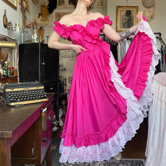 Vintage 80s Princess Gown Prom Dress - Gem