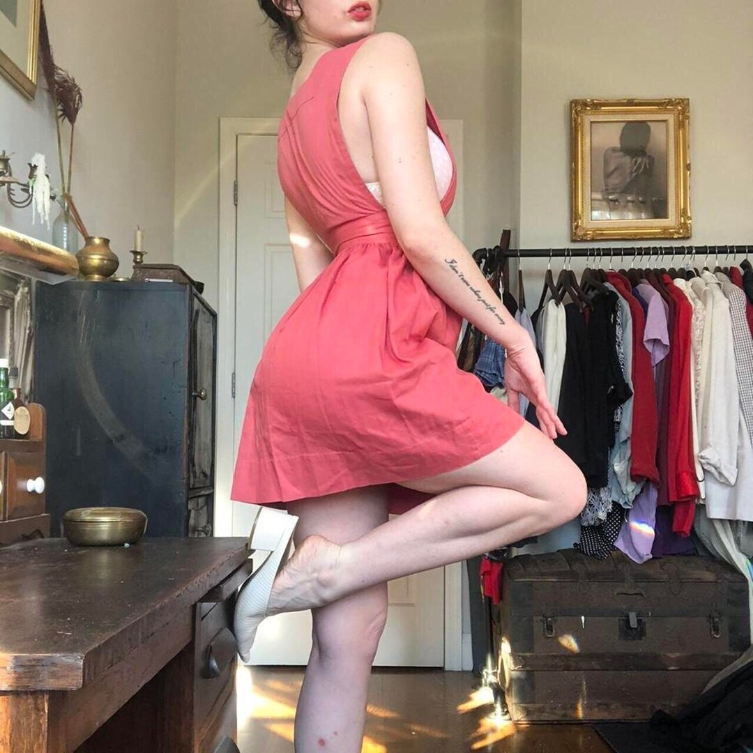 Vintage 50s Pinafore Dress Candy Striper Uniform Ruggatex - Etsy