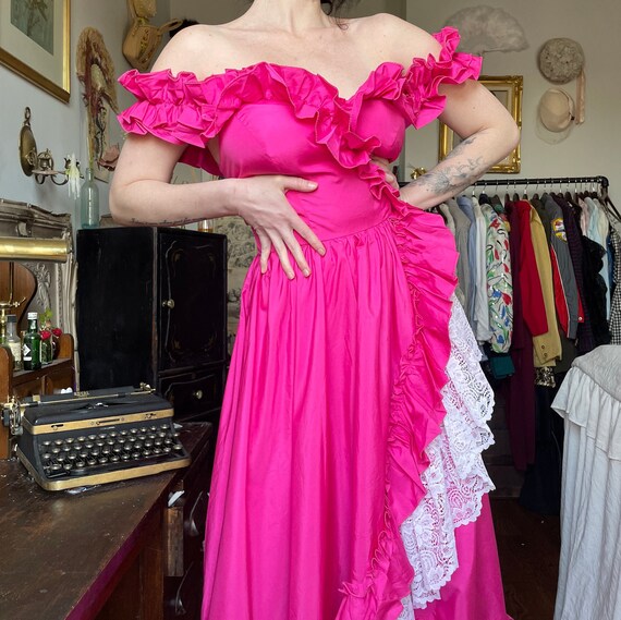 Vintage 80s Princess Gown Prom Dress - Gem