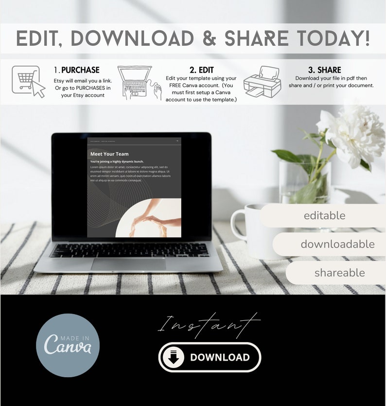 New Hire Handbook | Employee Welcome Pack | New Hire Checklist ...