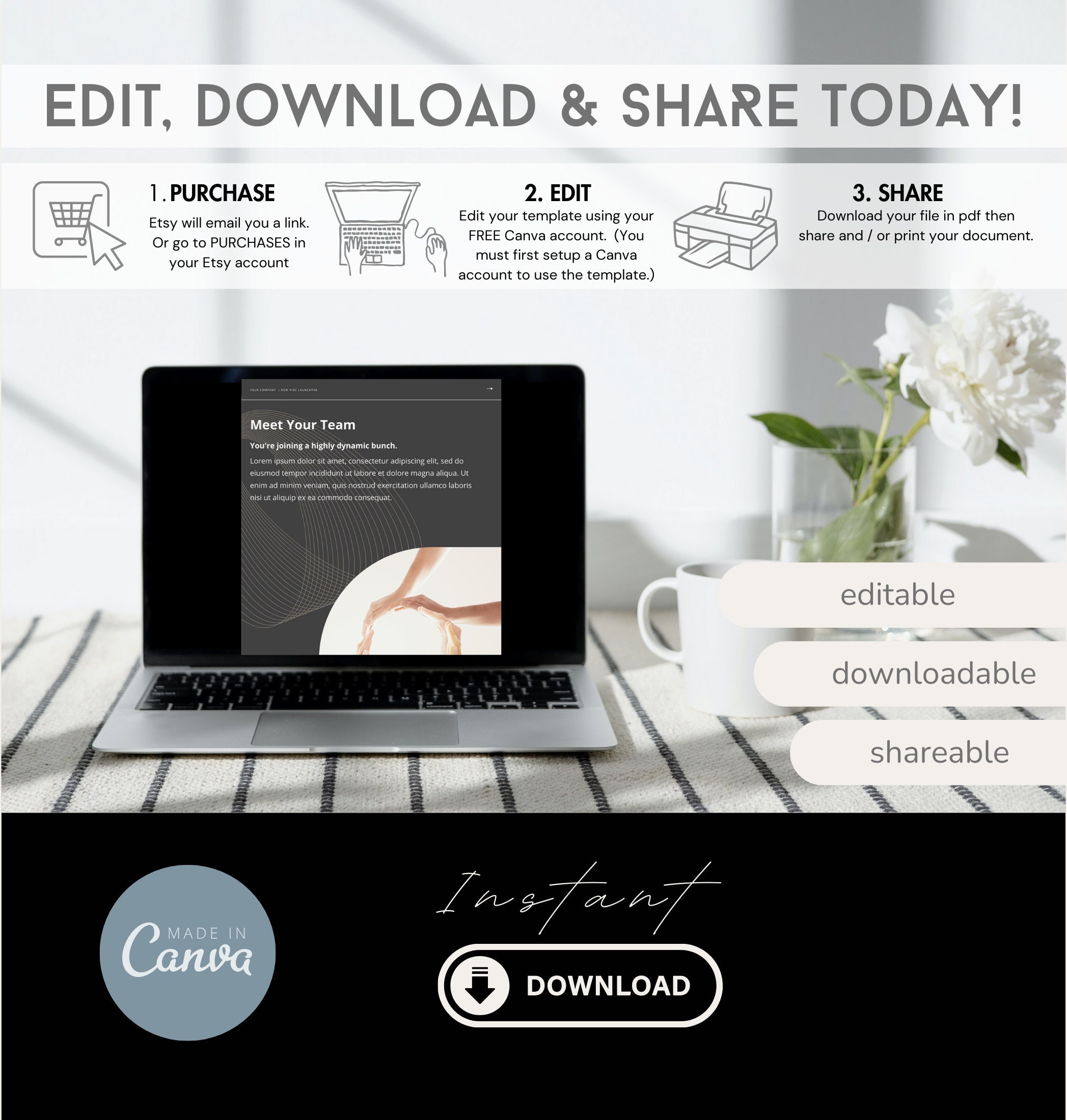 New Hire Handbook | Employee Welcome Pack | New Hire Checklist ...