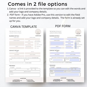 Wholesale Customer Application Registration Form | Printable | Canva ...