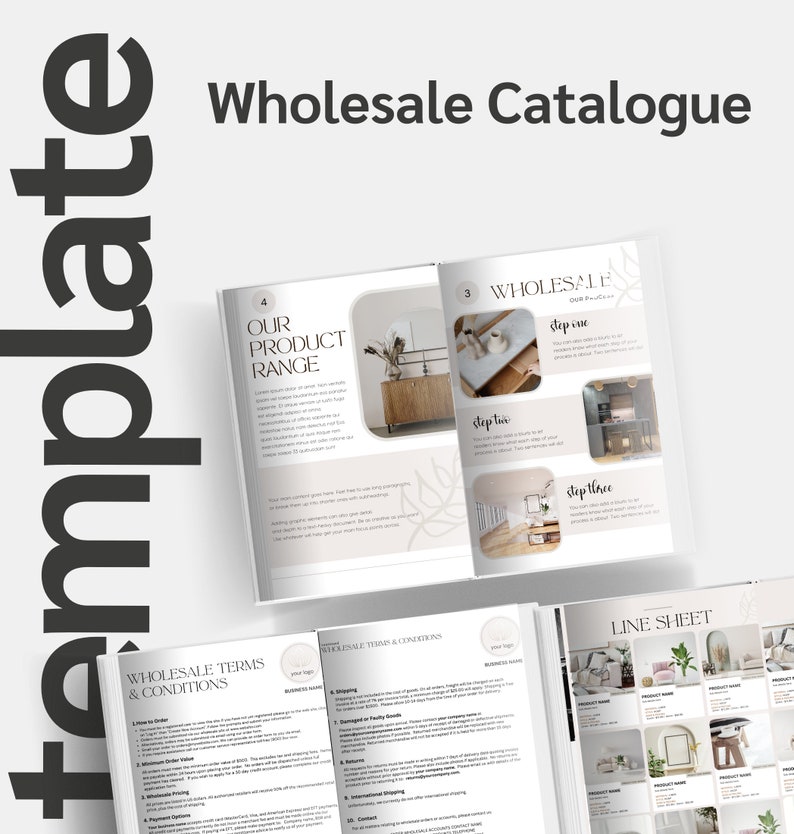 Wholesale Catalog Template | Wholesale Price List | Instant Download ...