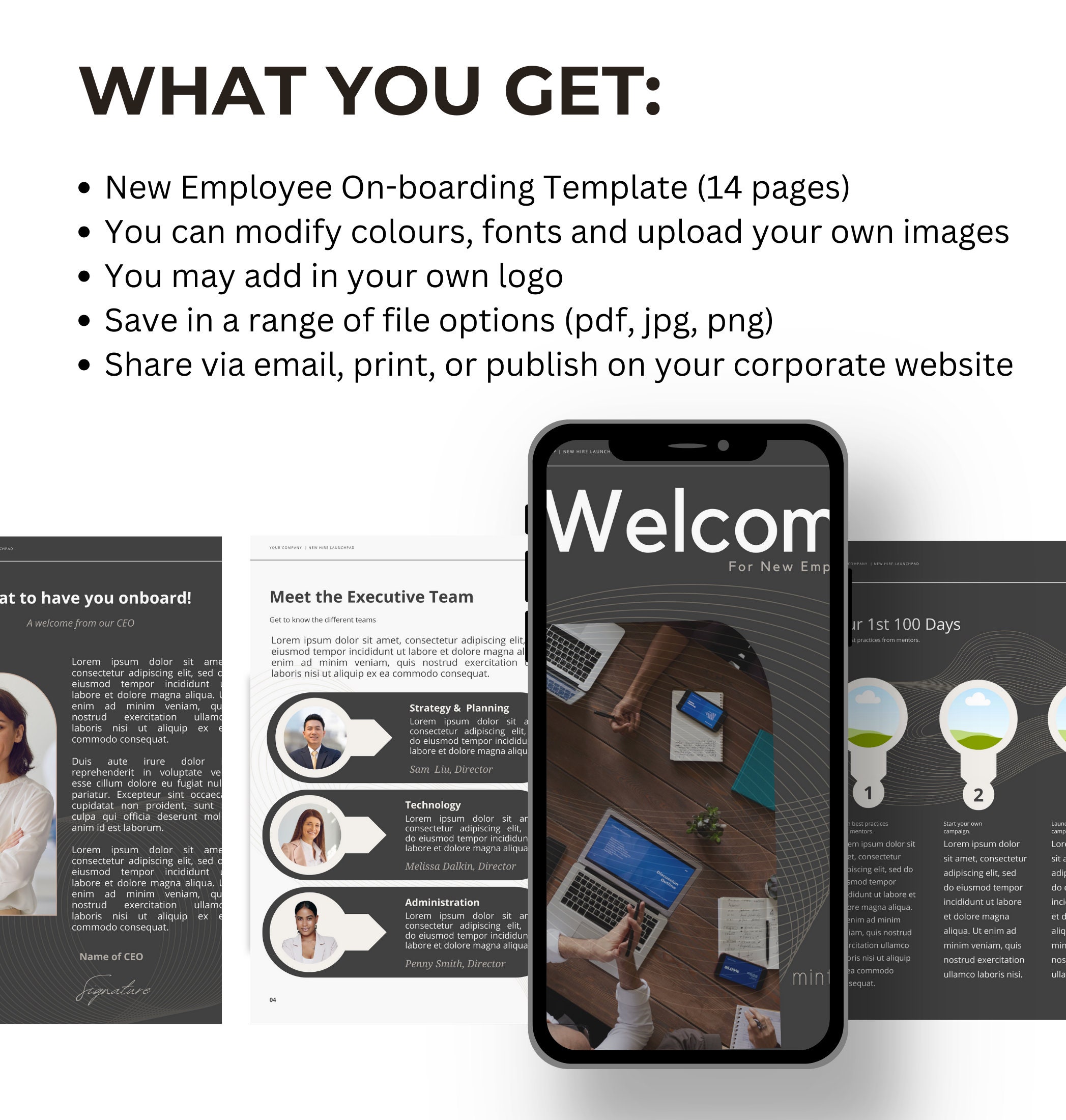 New Hire Handbook | Employee Welcome Pack | New Hire Checklist ...