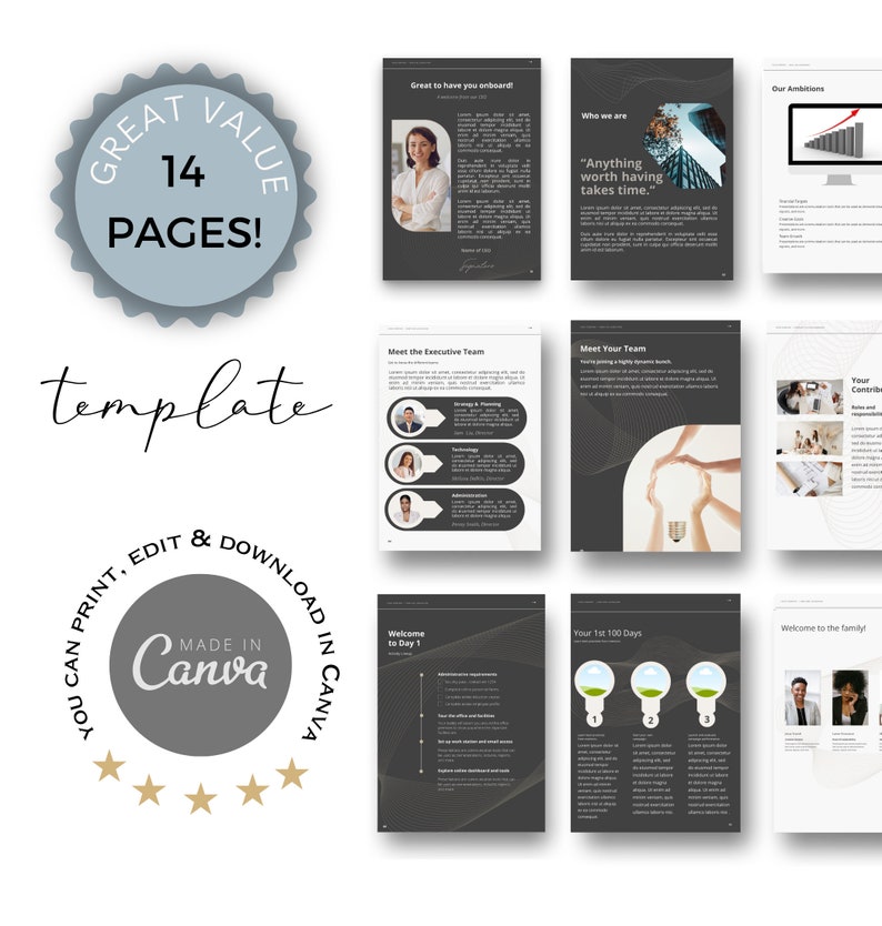 New Hire Handbook | Employee Welcome Pack | New Hire Checklist ...