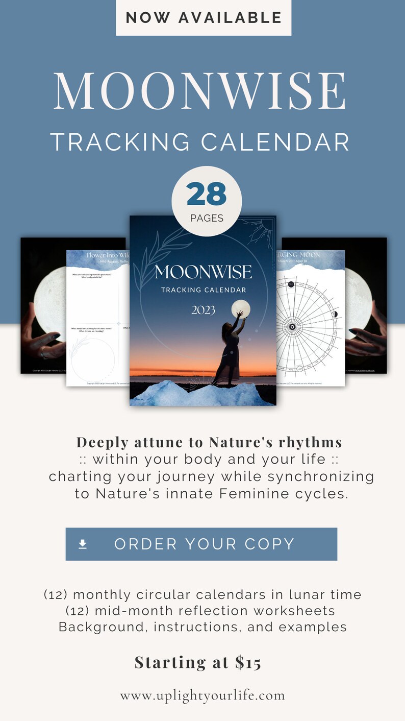 2023 Moonwise Lunar Tracking Calendar: Digital Download - Etsy
