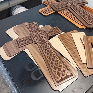 Lightburn Ready Celtic Cross for Laser Engravers (lightburn, SVG, DXF ...