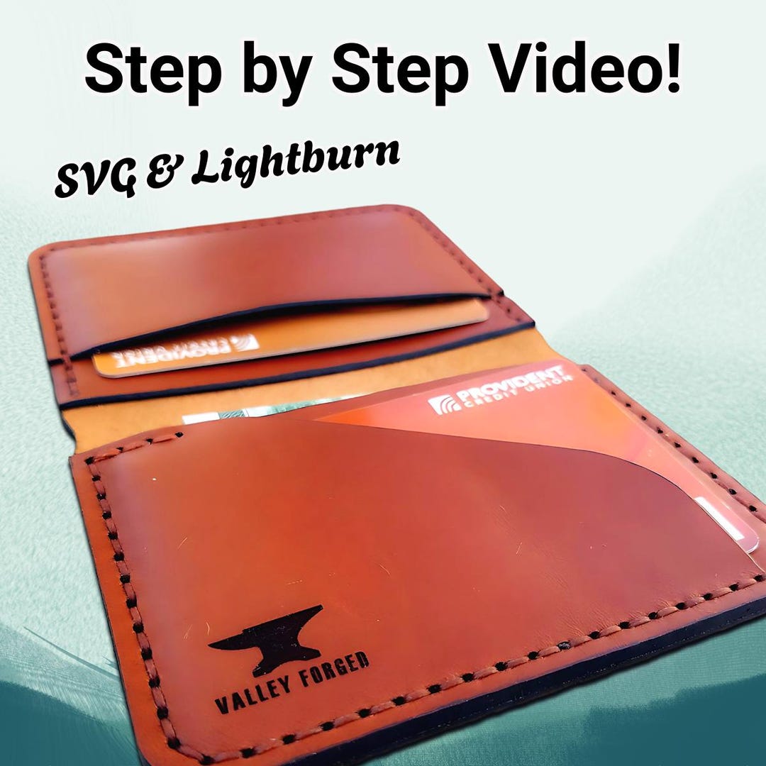 Laser Ready Front Pocket Leather Wallet (SVG, .lbrn2) - With Step by ...