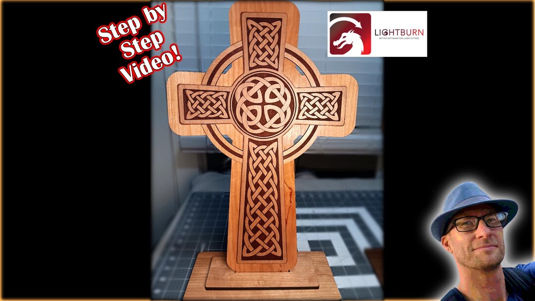 Lightburn Ready Celtic Cross for Laser Engravers (lightburn, SVG, DXF ...