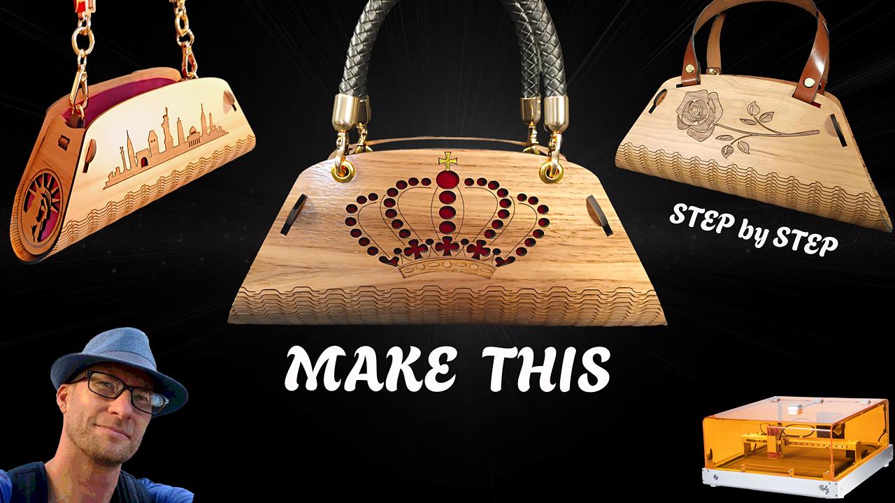 Wood and Leather Purse: Laser Cut File (lightburn, SVG) - Step by Step ...