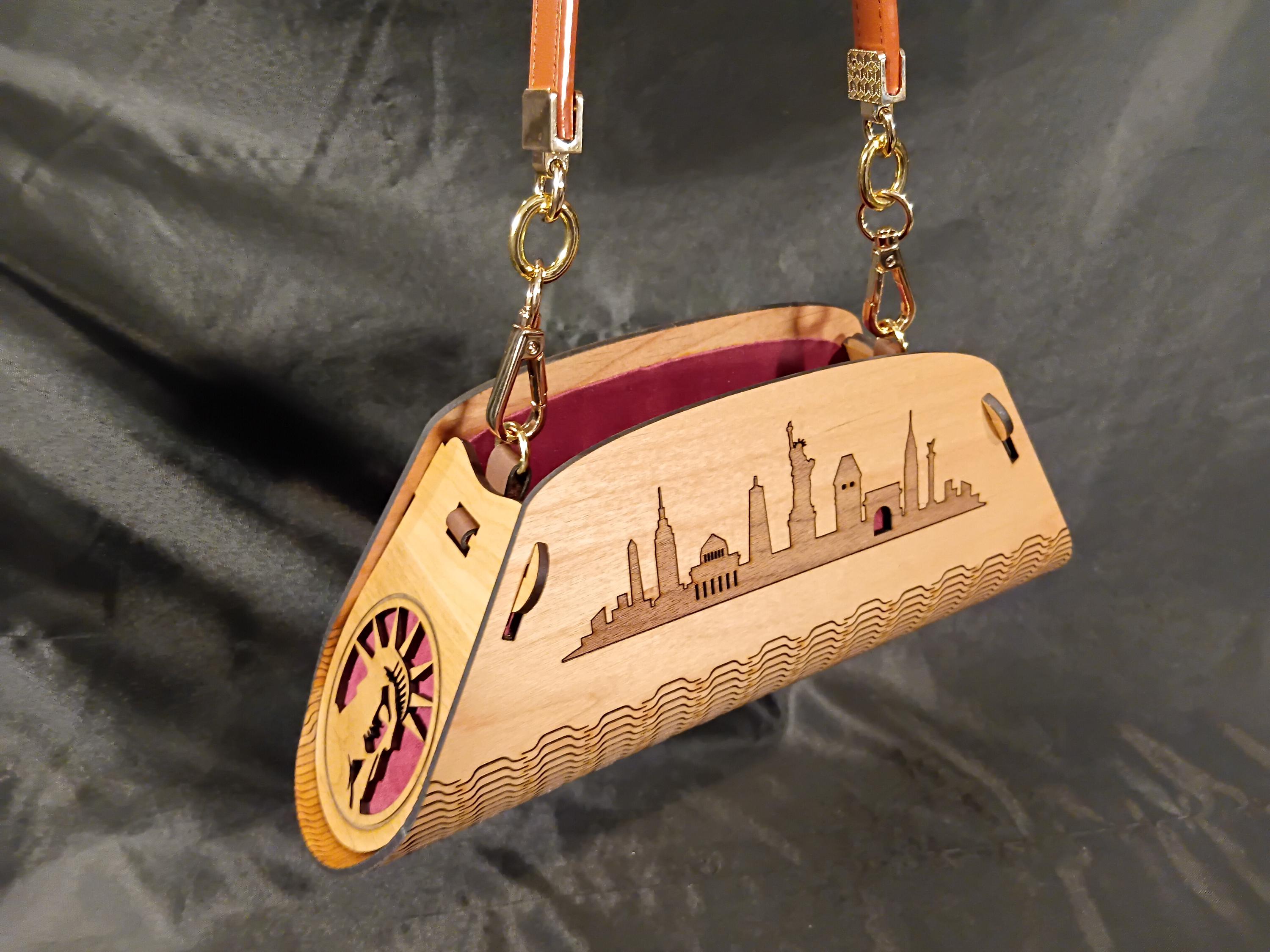 Wood and Leather Purse: Laser Cut File (lightburn, SVG) - Step by Step ...