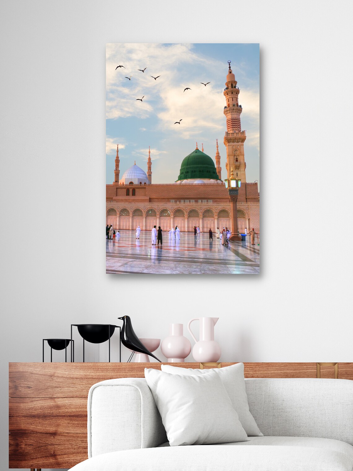 Three Holy Mosques Islamic Wall Art, Set of 3 Islamic Canvas Print ...