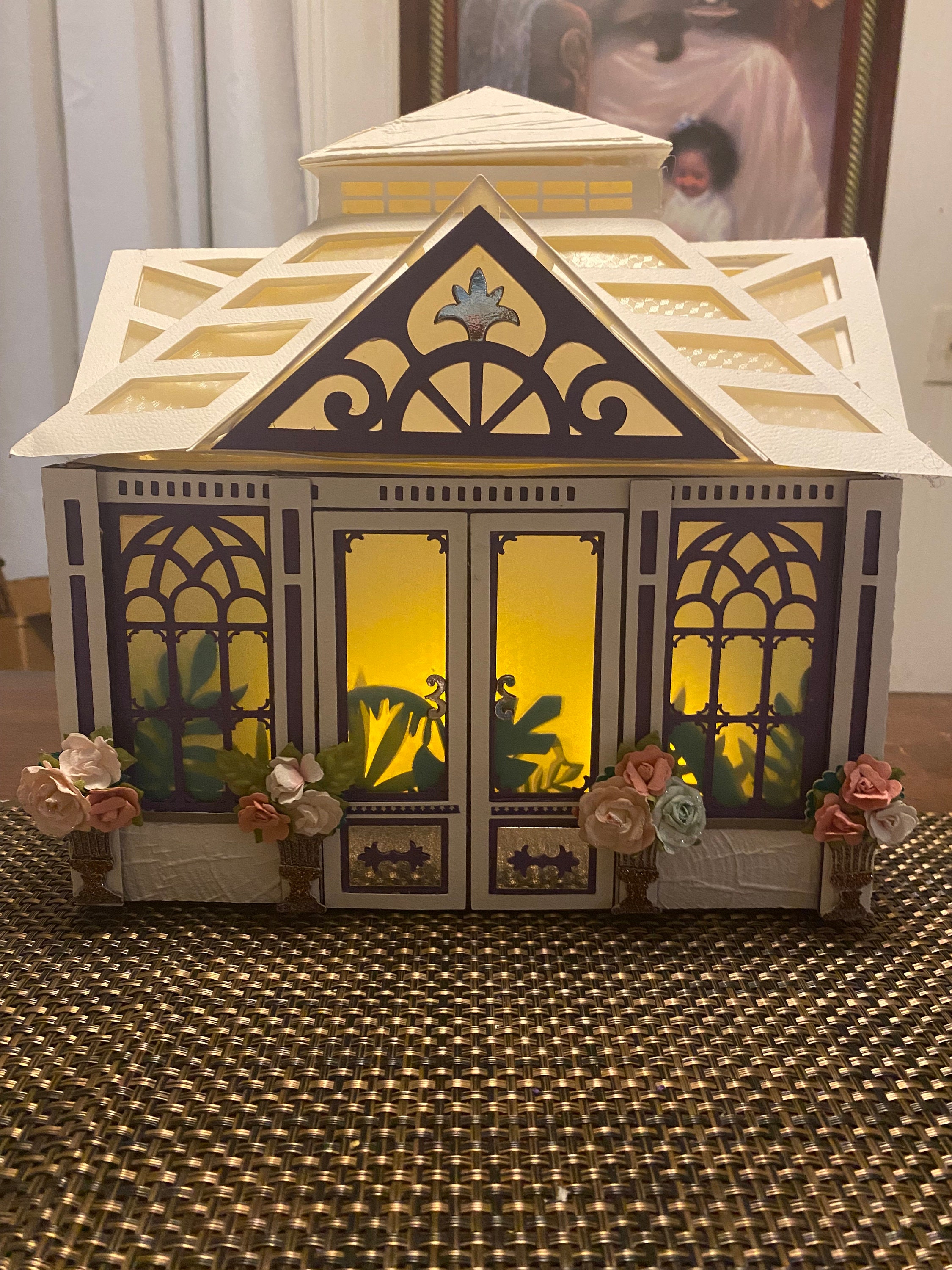 Cardstock Building Structure greenhouse/conservatory Finished Product ...