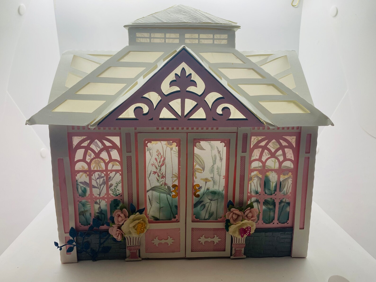 Cardstock Building Structure greenhouse/conservatory Finished Product ...