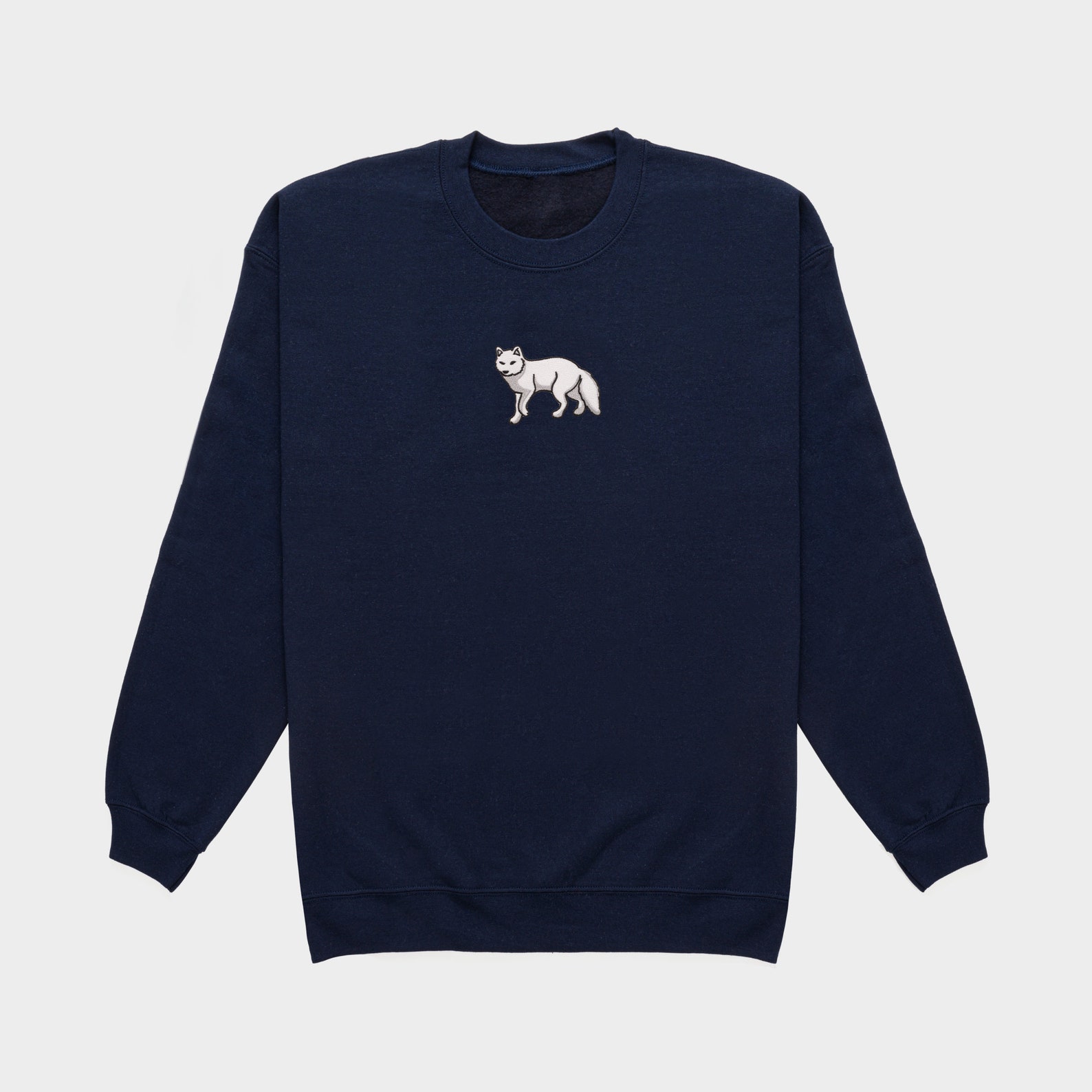 Men's Embroidered Sweatshirt – Arctic Fox - Etsy