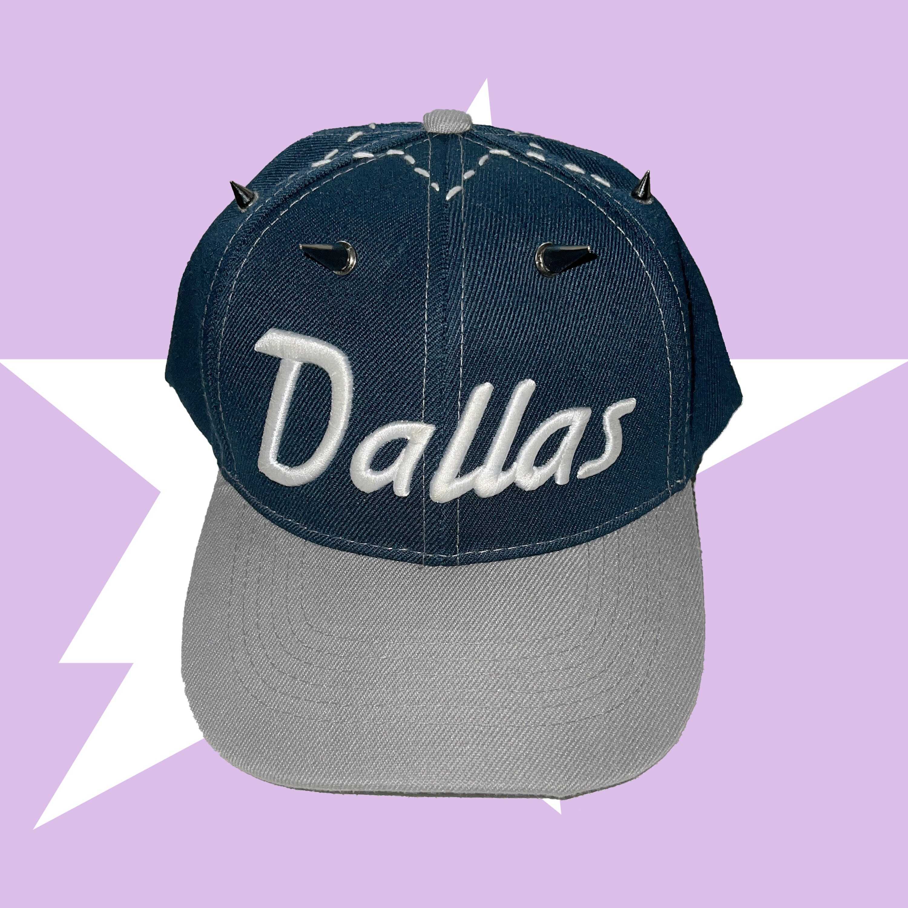 Dallas Cowboys Hat Custom Spiked Hand Embroidered Star Hat - Etsy