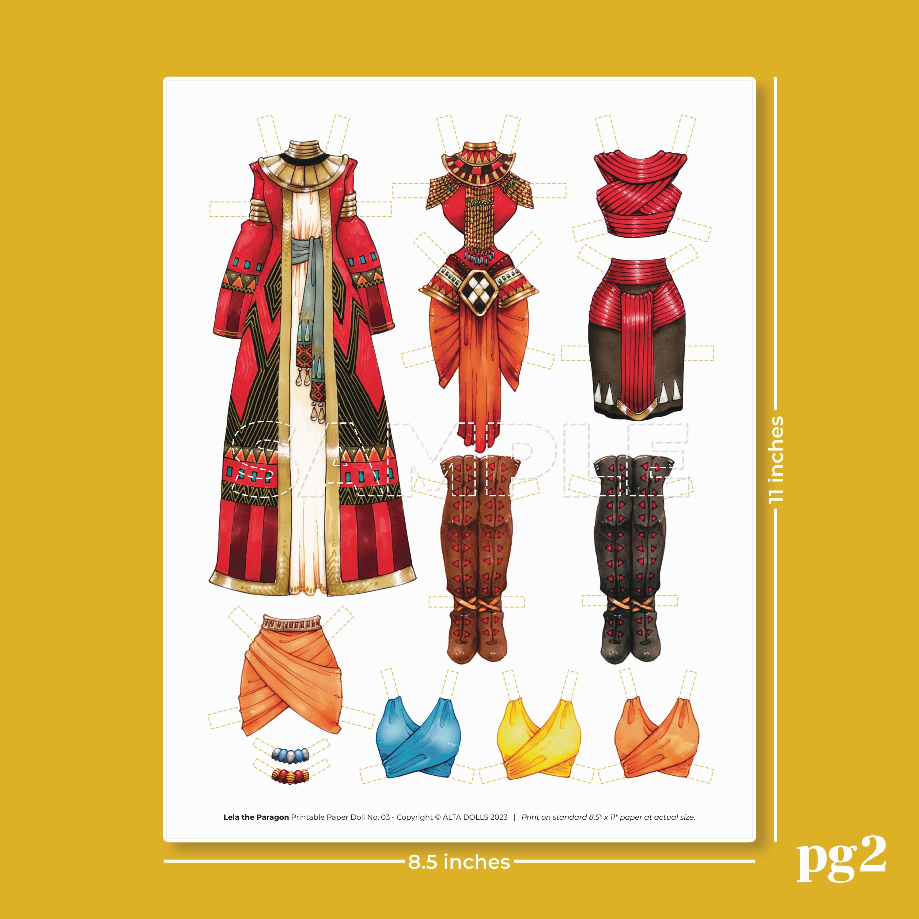 Paragon Dress-up Paper Doll Set With 18 Clothes/items in Tabbed & Tab ...
