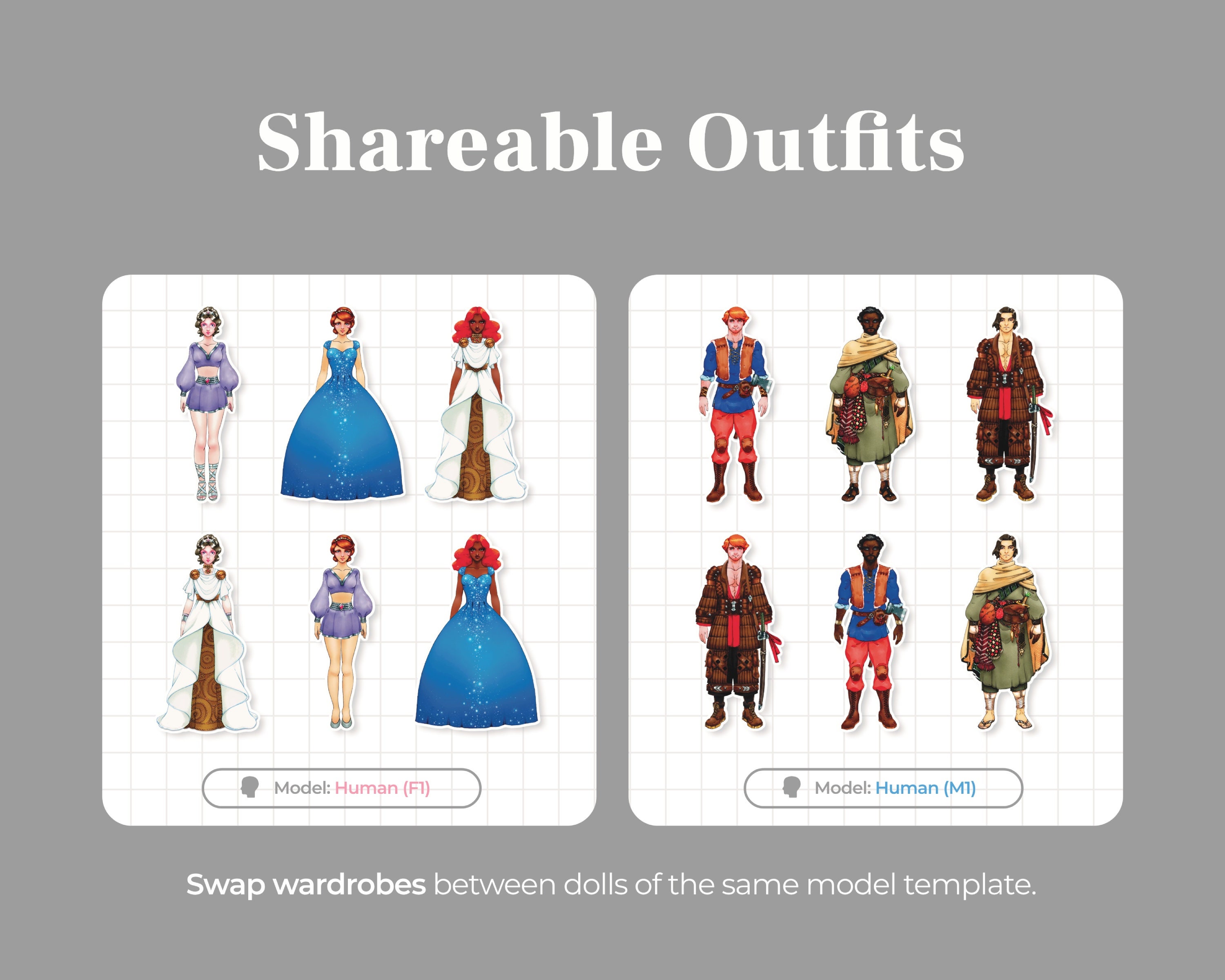 Cael and Ena Printable Paper Dolls 16 Clothes and - Etsy Australia