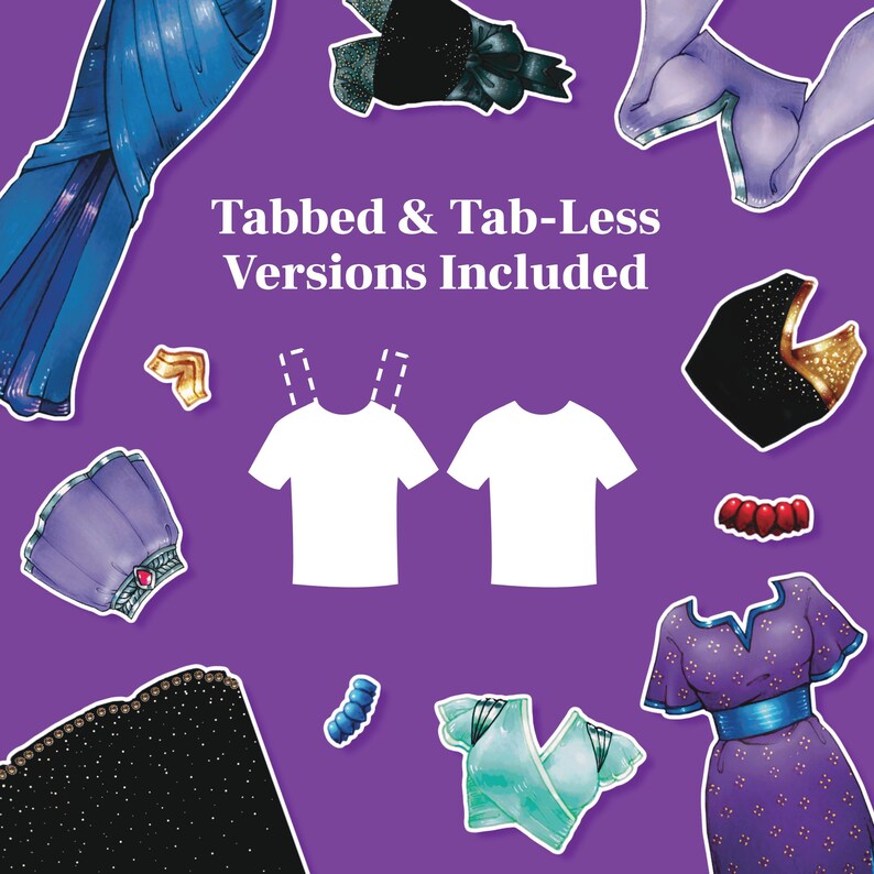 Printable Dress-up Paper Doll With 24 Clothes/items in Tabbed & Tab ...