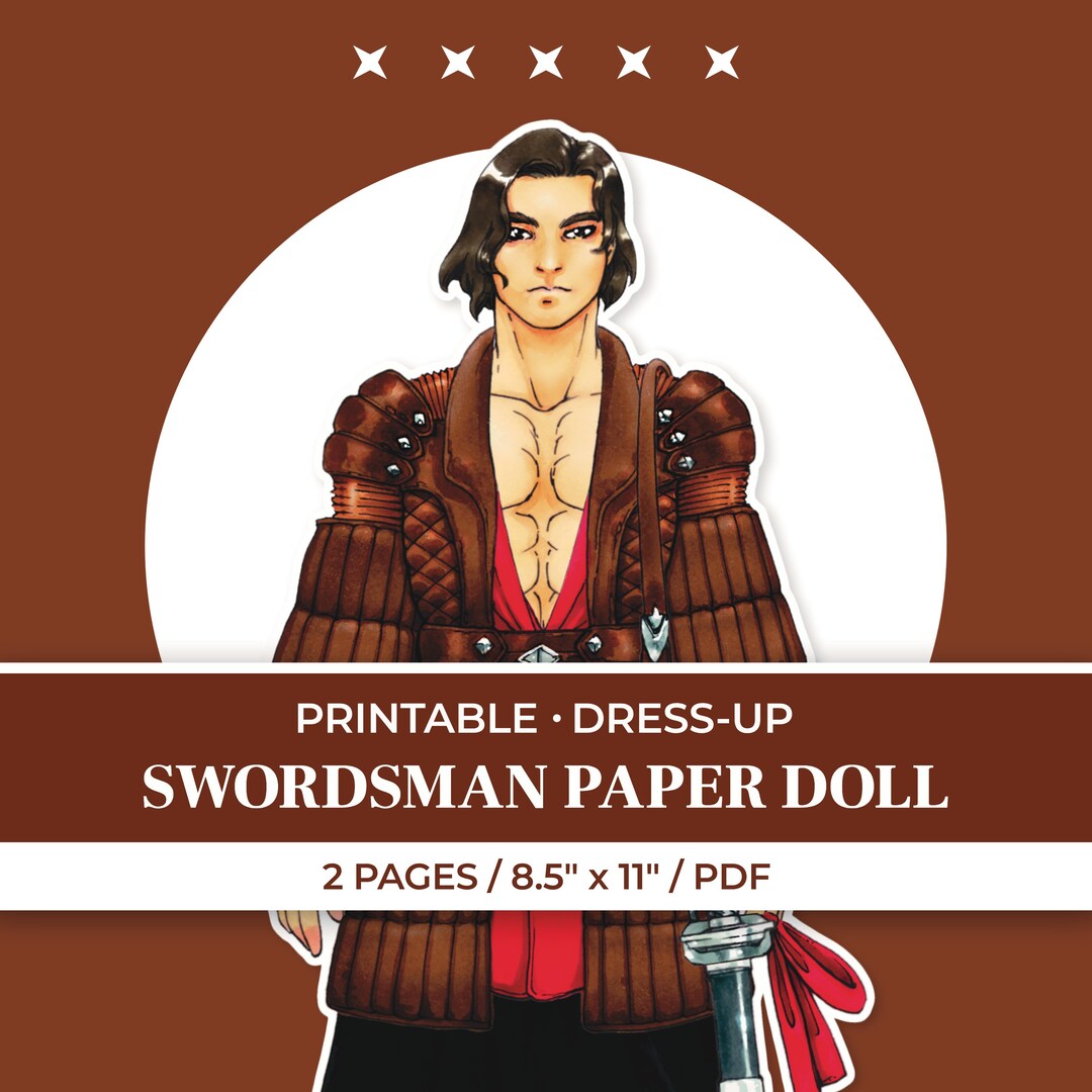 Printable Dress-up Paper Doll Set With 12 Clothes/items in Tabbed & Tab ...