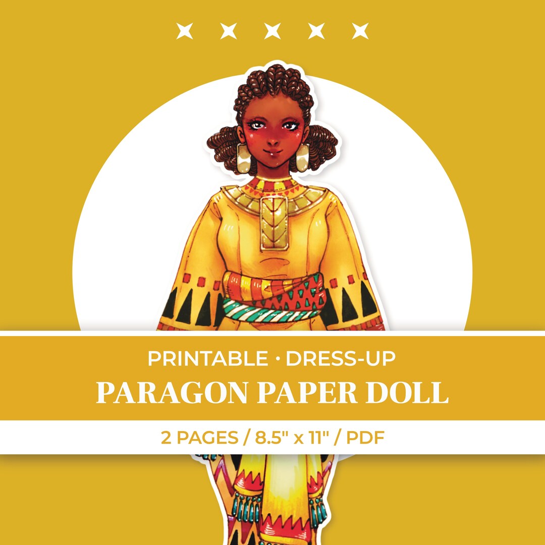 Printable Dress-up Paper Doll Set With 18 Clothes/items in Tabbed & Tab ...