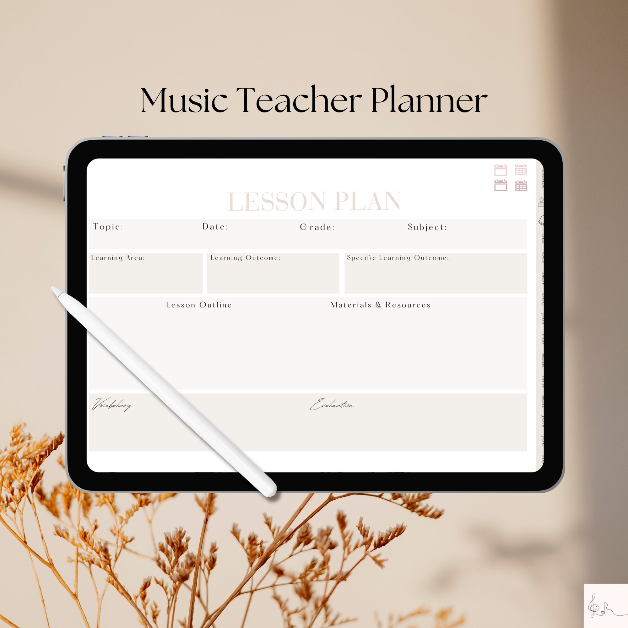 Music Teacher Planner 2023 2024 Teacher Planner Goodnotes Teacher ...