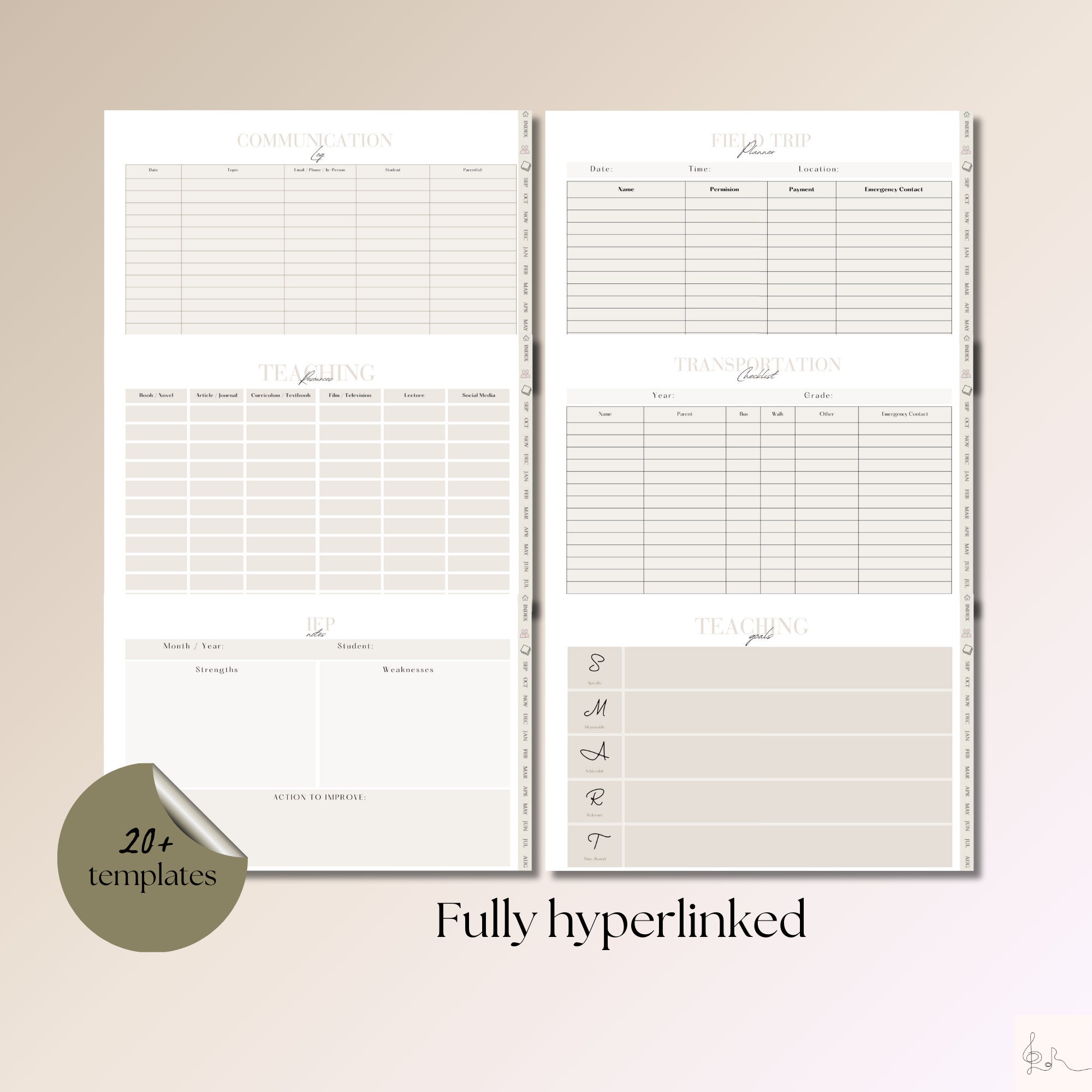 Music Teacher Planner 2023 2024 Teacher Planner Goodnotes Teacher ...