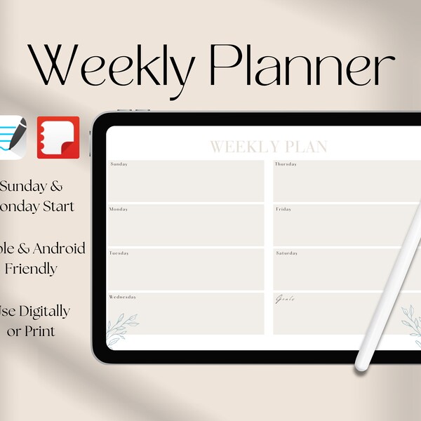 Free Goodnotes Template - Etsy