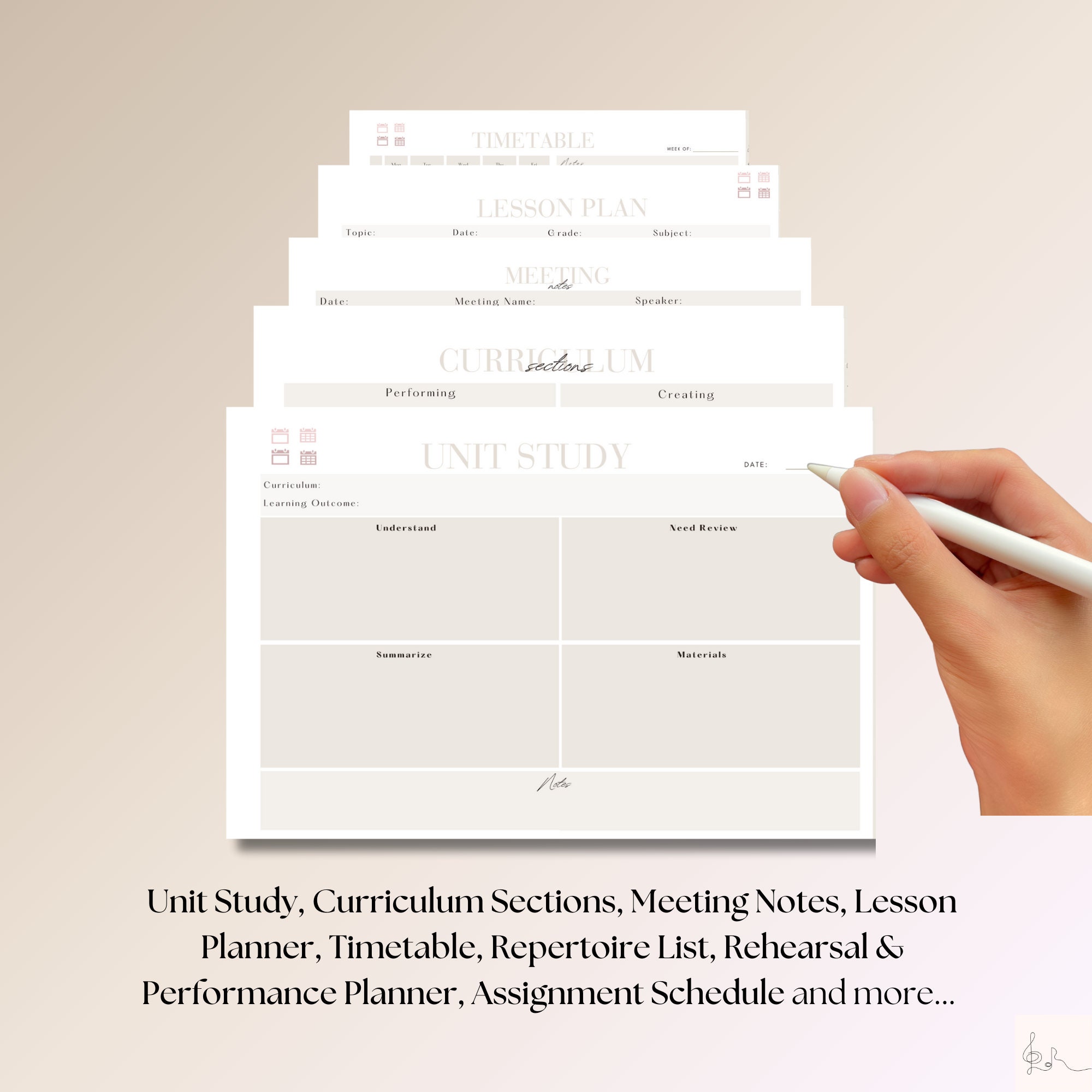 Music Teacher Planner 2023 2024 Teacher Planner Goodnotes Teacher ...