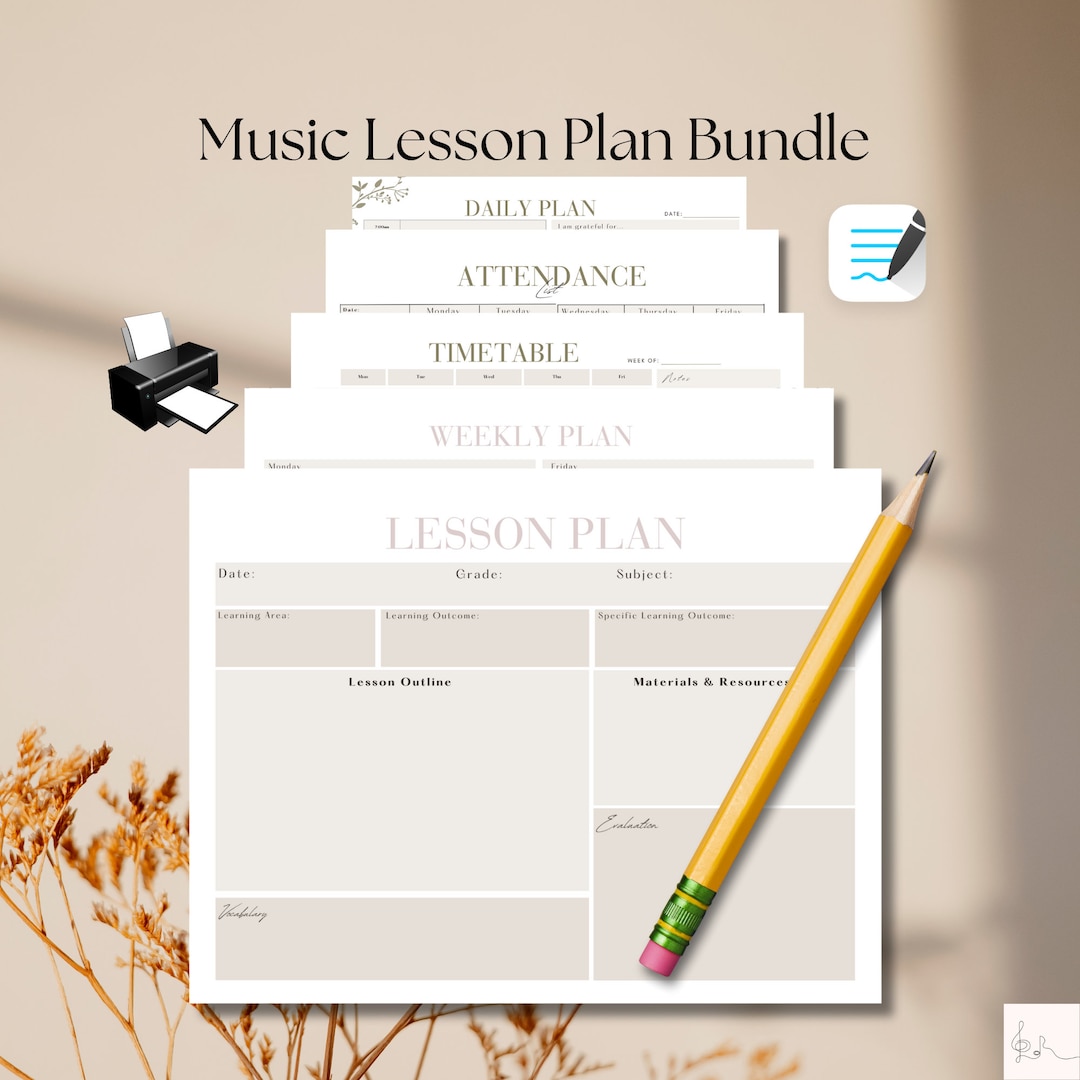 Music Teacher Lesson Planner at William Fellows blog
