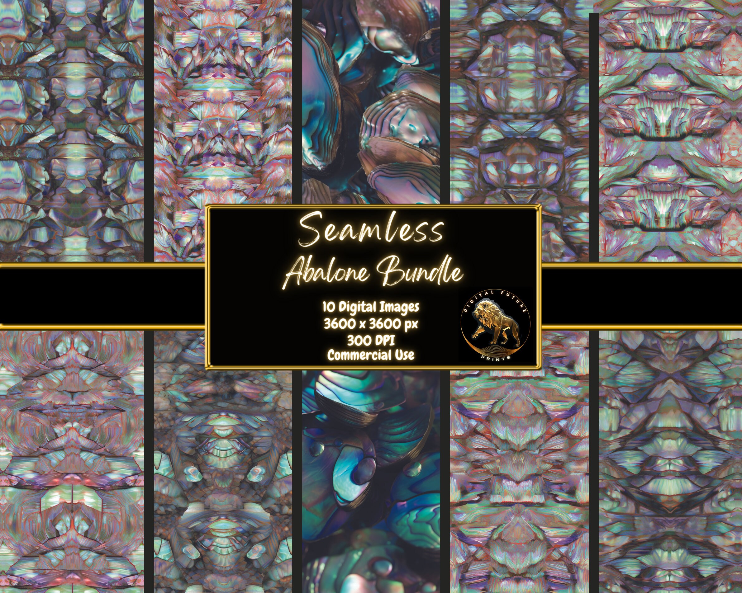 Abalone Seamless Pattern Abalone Pattern Seamless Digital - Etsy