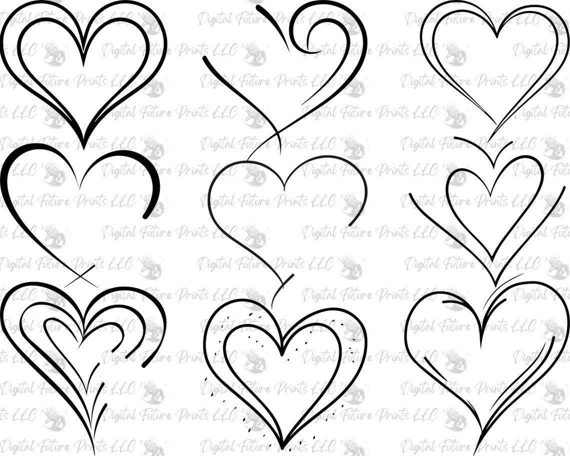 Custom Heart Svg Bundle Heart Svg Bundle Sketch Hand Drawn Heart Svg