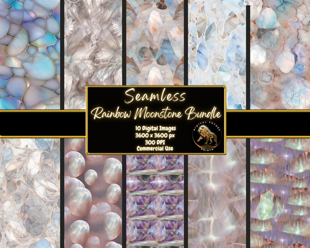 Rainbow Moonstone Seamless Pattern Rainbow Moonstone Pattern Seamless ...