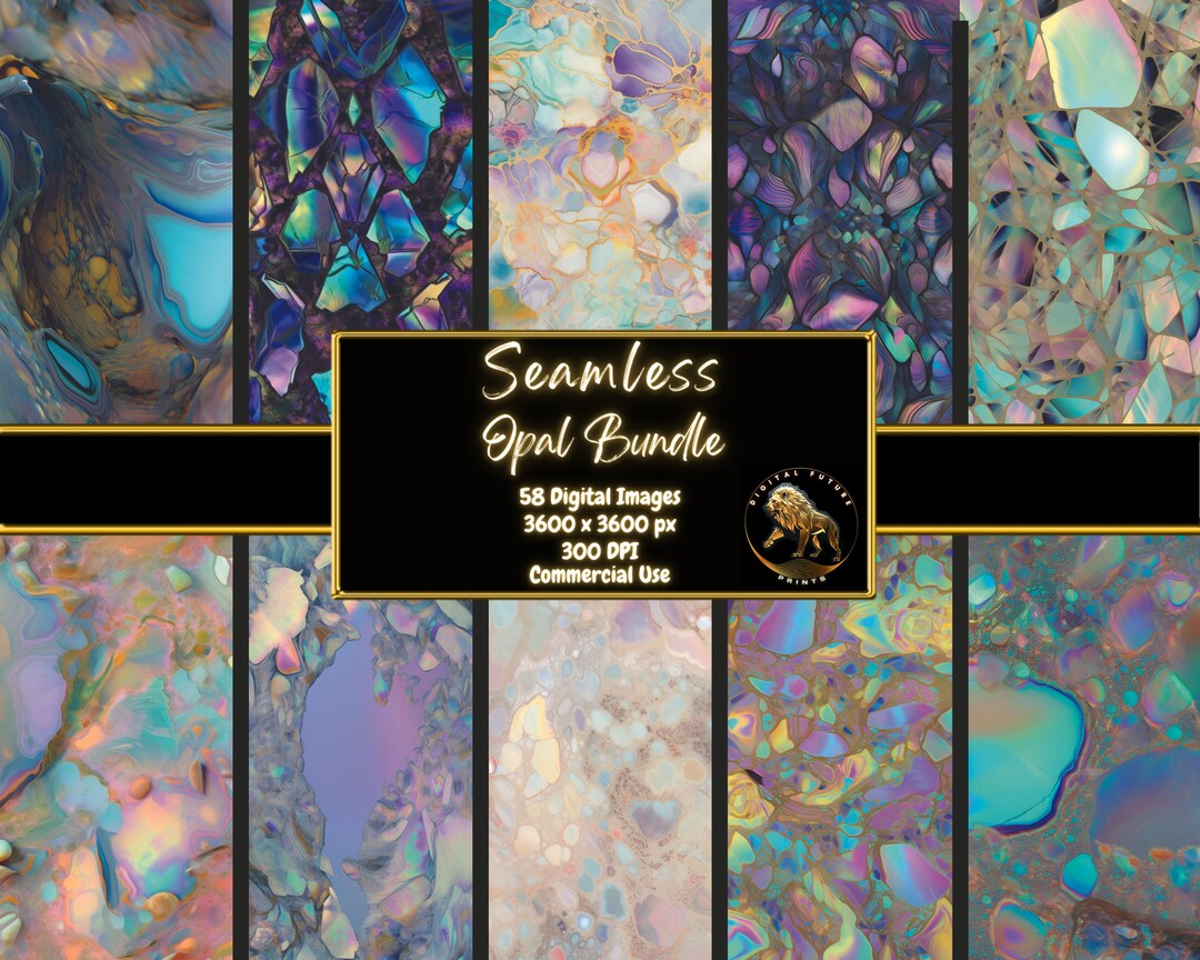 Opal Seamless Pattern Opal Pattern Seamless Digital Paper Gemstone ...