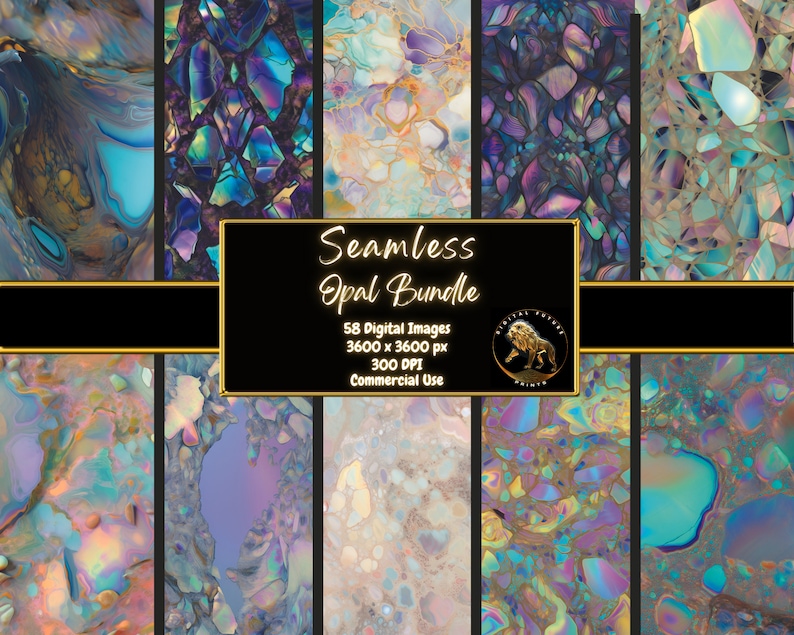 Opal Seamless Pattern Opal Pattern Seamless Digital Paper Gemstone ...