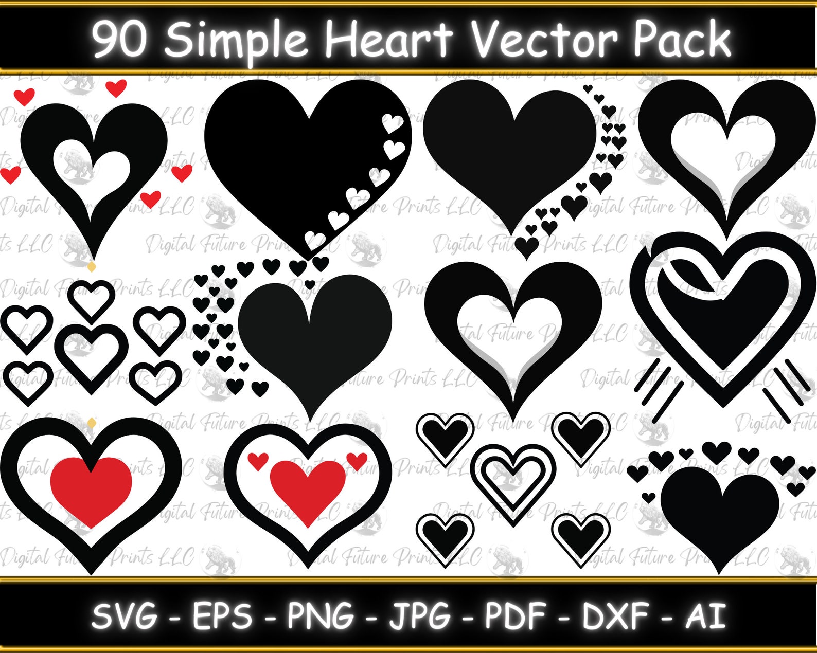 Simple Heart SVG Bundle, Heart SVG Bundle, Sketch, Hand-drawn Heart Svg ...