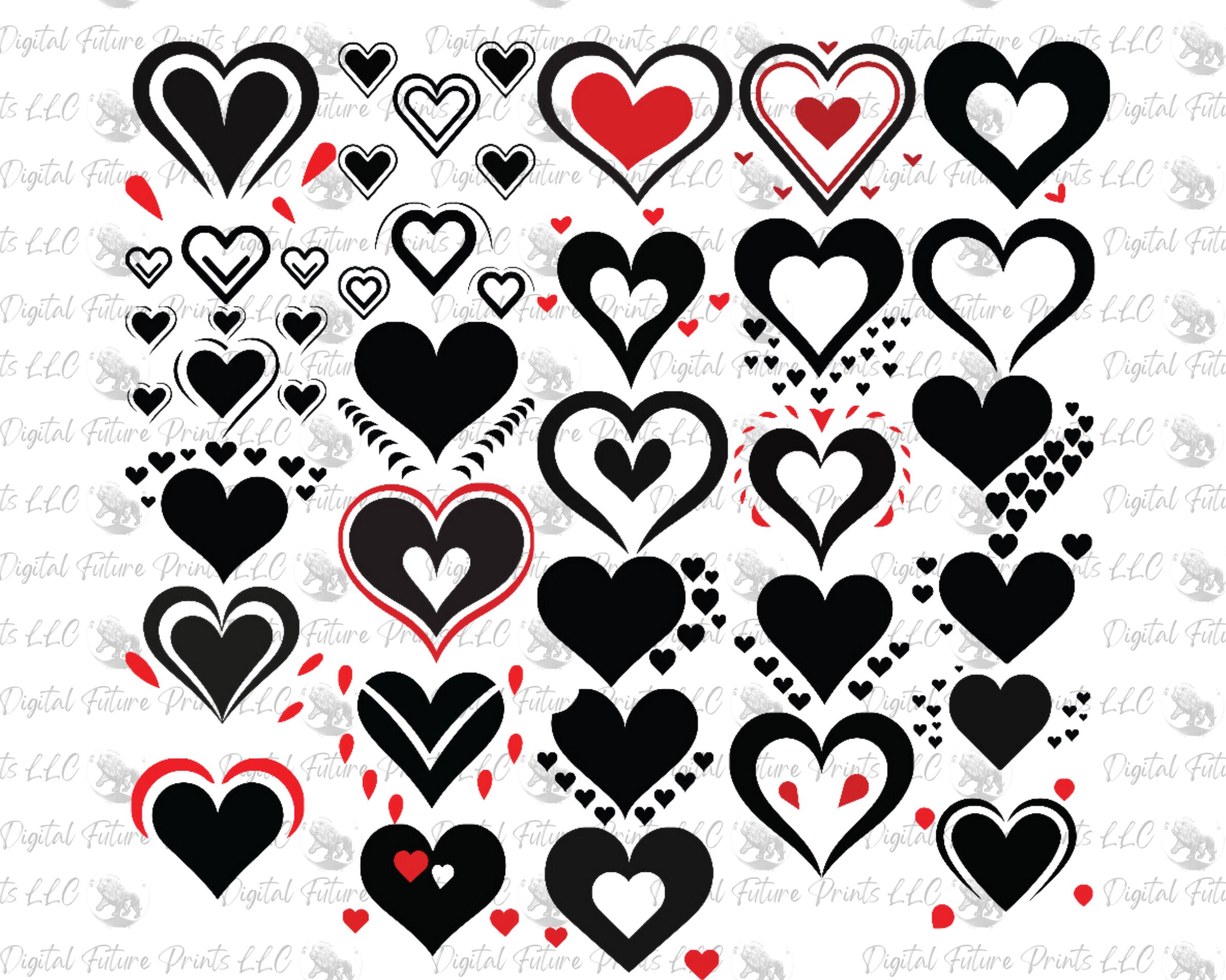 Simple Heart SVG Bundle, Heart SVG Bundle, Sketch, Hand-drawn Heart Svg ...