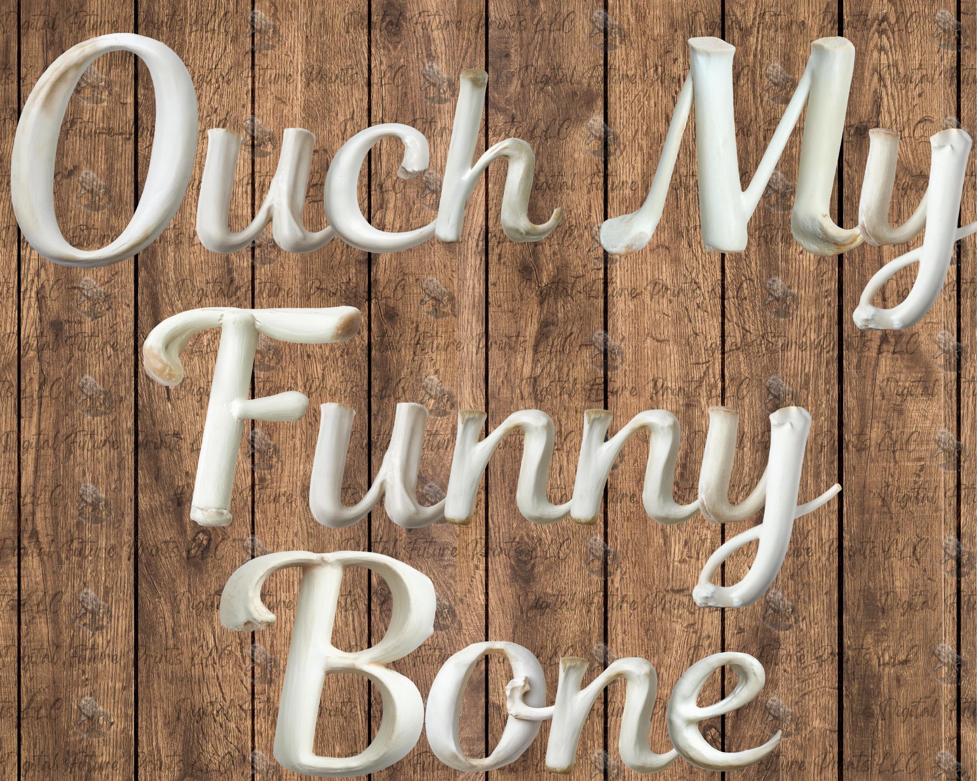 Bone Font 3D Letters PNG Skeleton Bones Font Spooky Bone Letters Bone ...