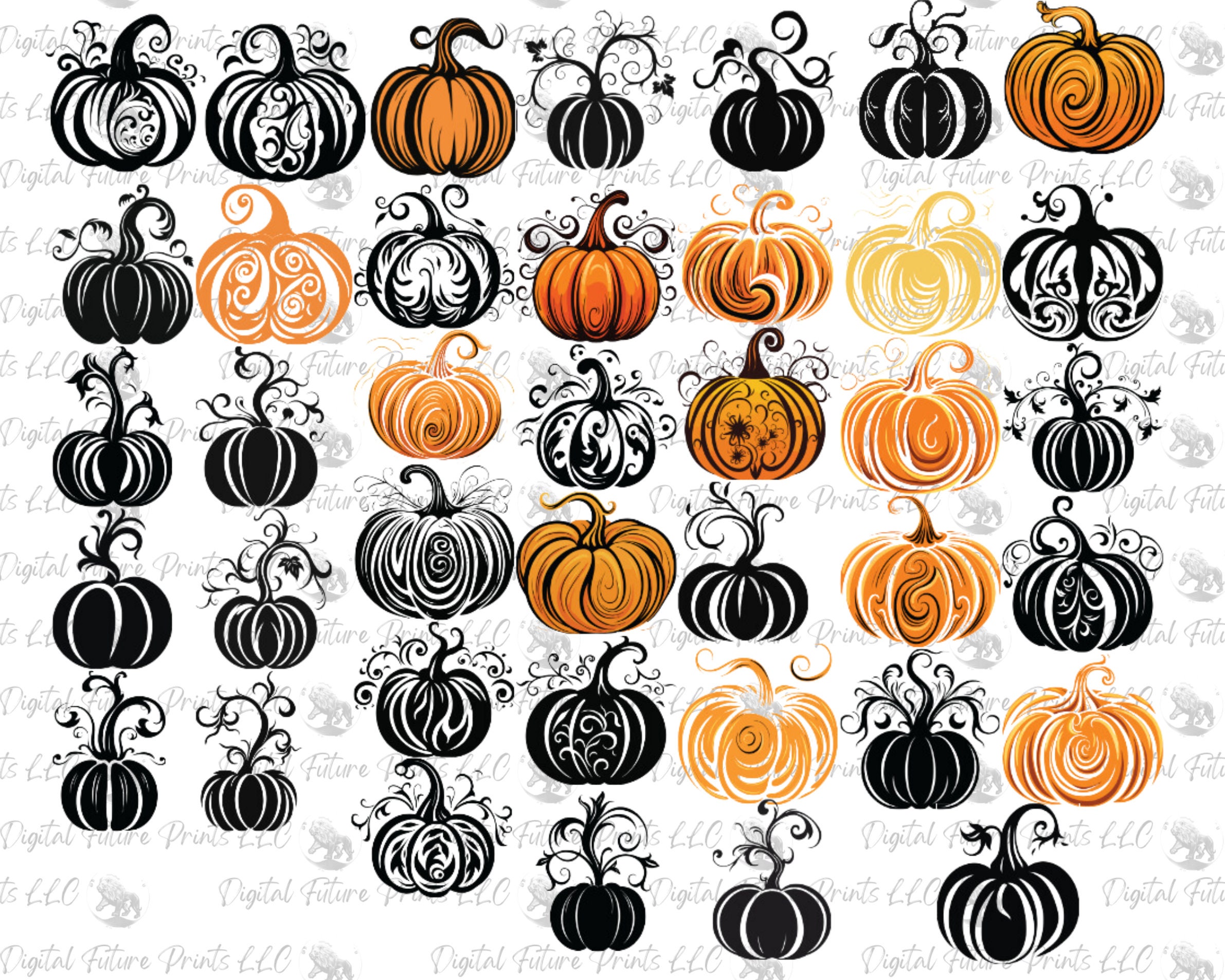 Fancy Decorative Pumpkin SVG, Halloween SVG, Fancy Pumpkin Svg ...